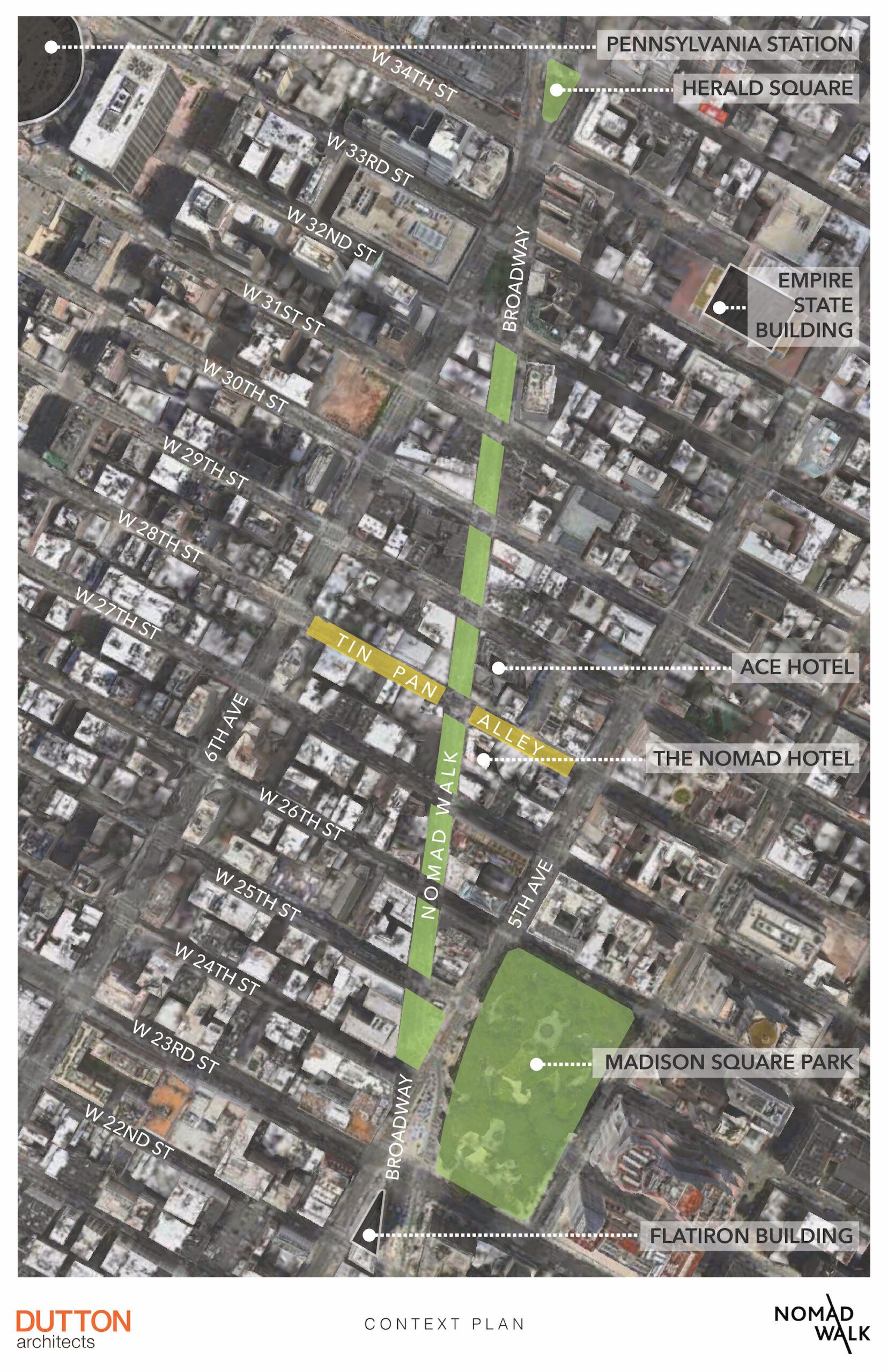 Dutton Architects Nomad Walk context plan - Dutton Architects