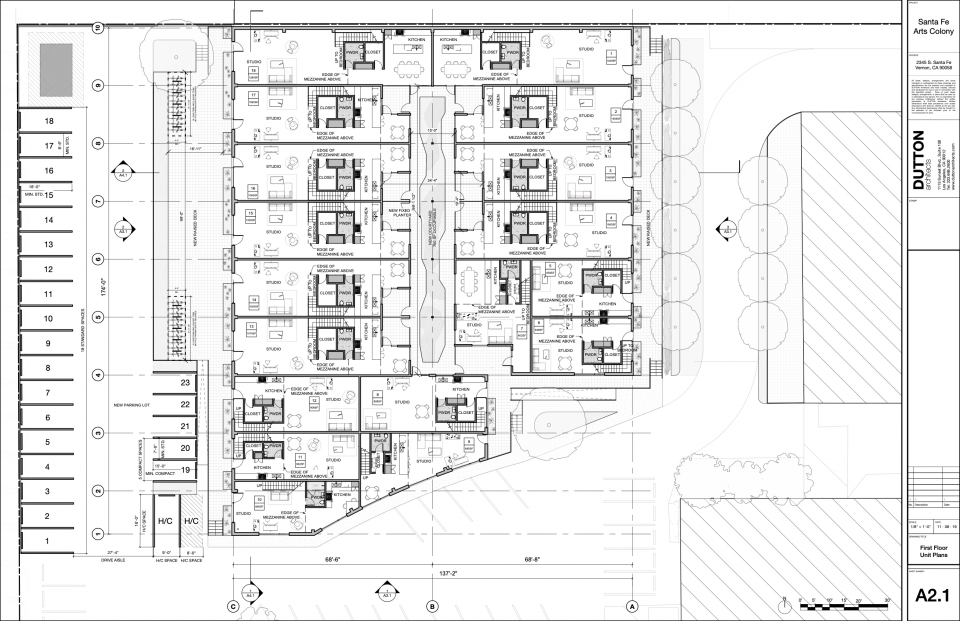 Dutton Architects First Floor Plan Artists Lofts - Dutton Architects